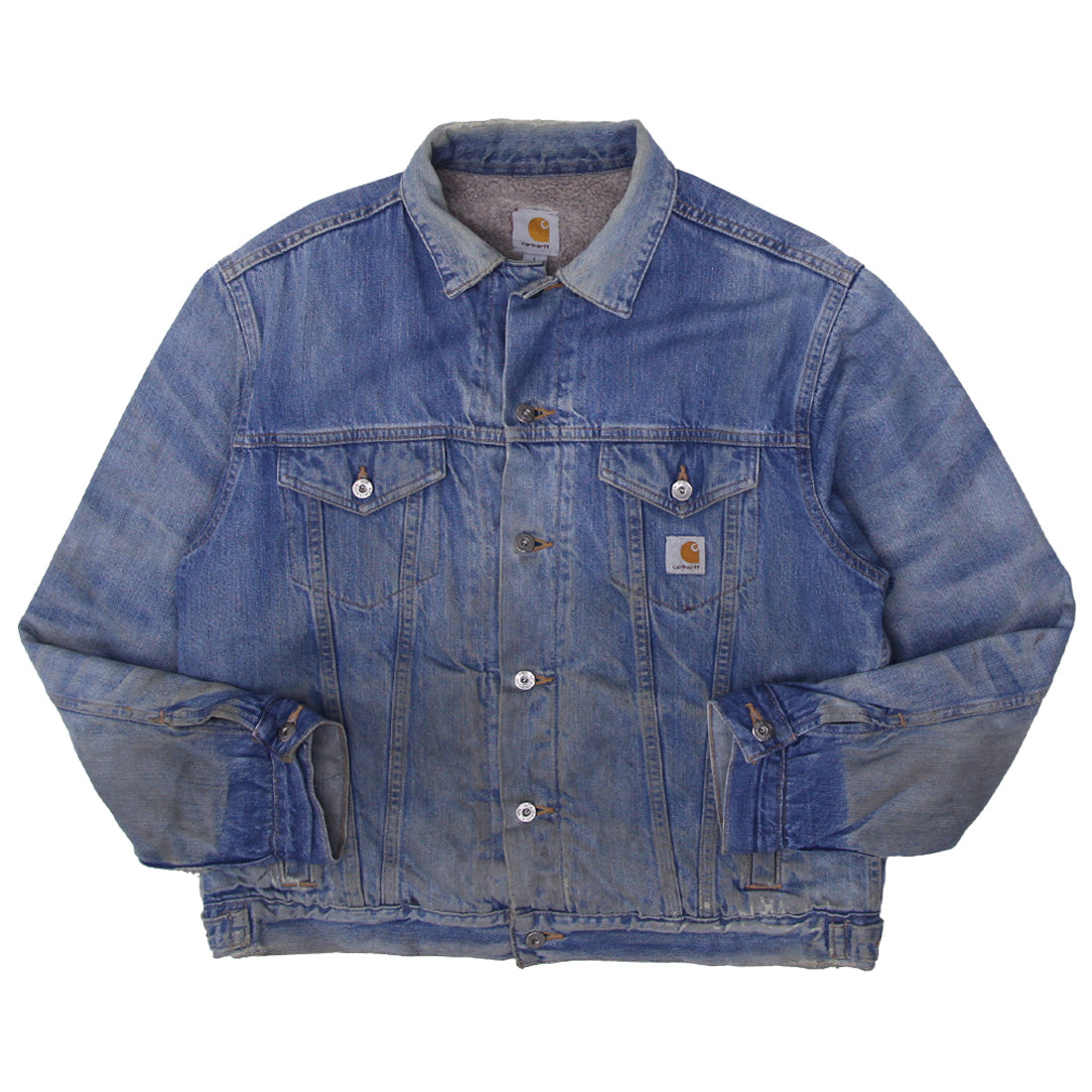 Mens Carhartt Trucker J292 ABL Sherpa Lined Denim Jacket