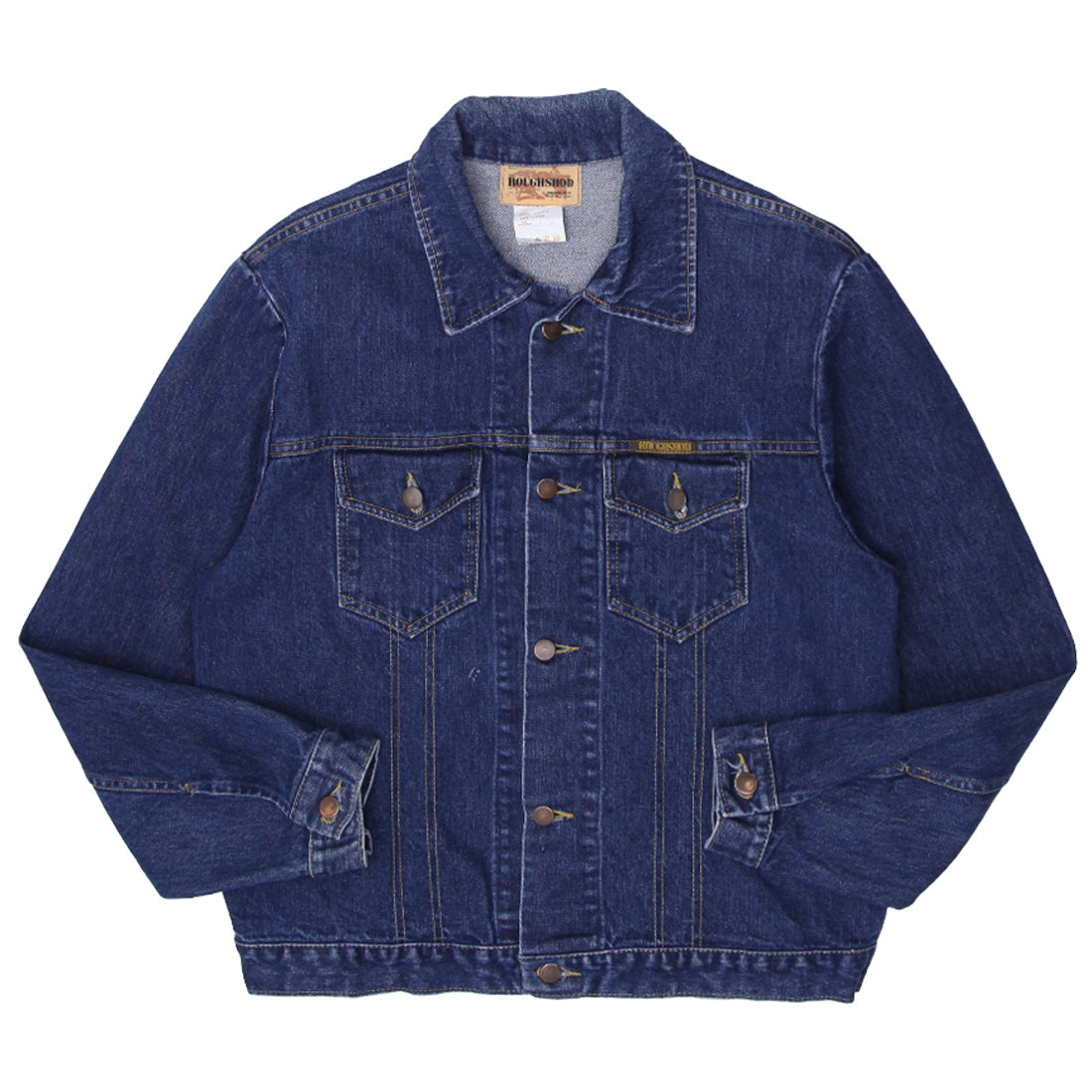 VTG 1980s Sears Roughshod Western Wear Denim Button Up Jacket L