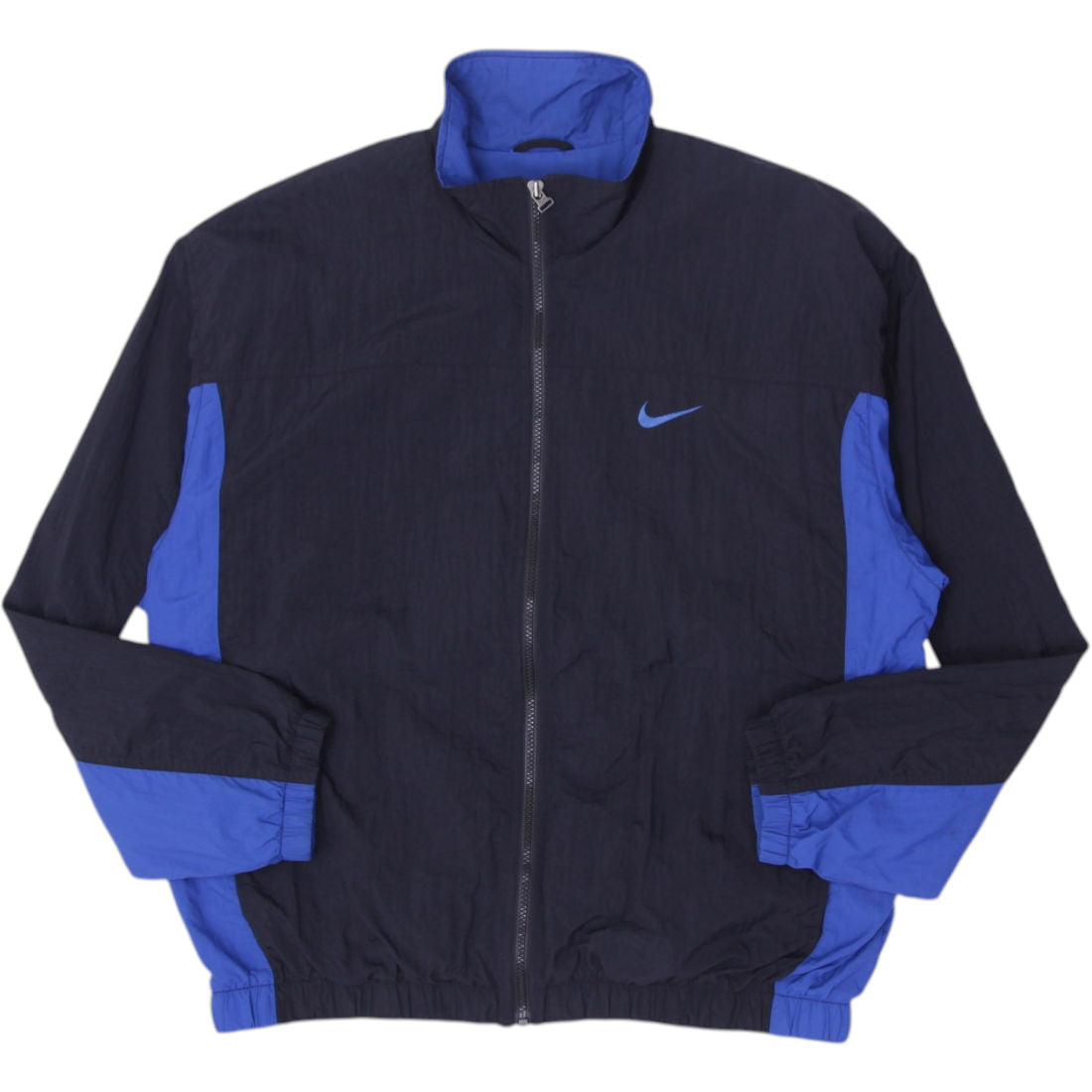 Shop Vintage 90s Nike Black And Blue Colorblock Windbreaker Zipper ...