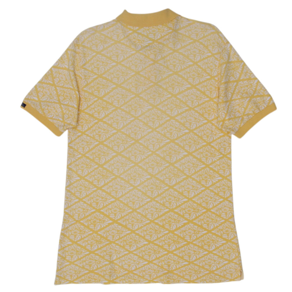 Shop Mens Chaps Ralph Lauren Yellow Patterned Short Sleeve Polo T-Shirt ...