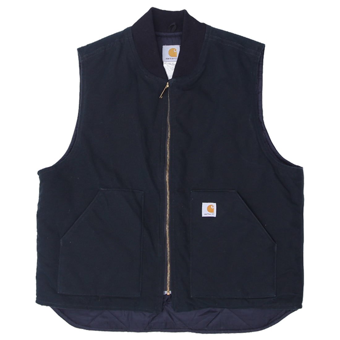 Mens Carhartt V01 BLK Quilted Work Vest Black