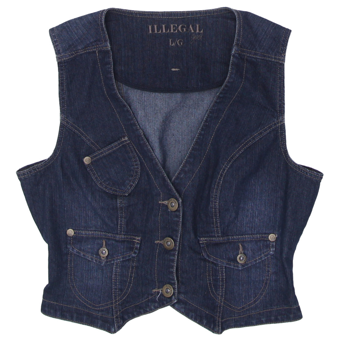 Shop Y2K Denim Sleeveless Vest | Fashion Rerun