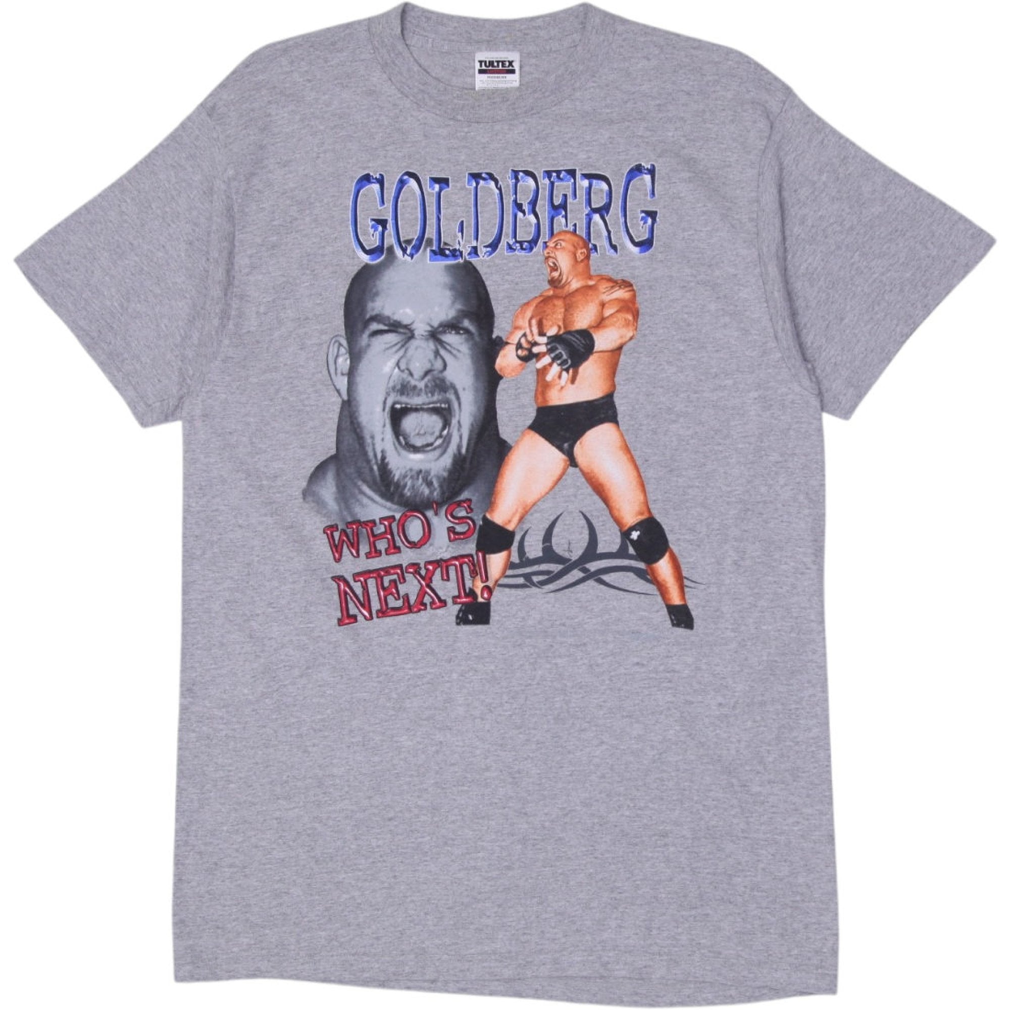 Shop Vintage 1990s WWE WCW Bill Goldberg "Who's Next" Gray XL T-Shirt ...