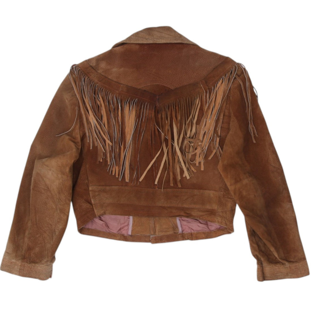 Shop Vintage Brown Tan Suede Fringe Western Jacket | Fashion Rerun