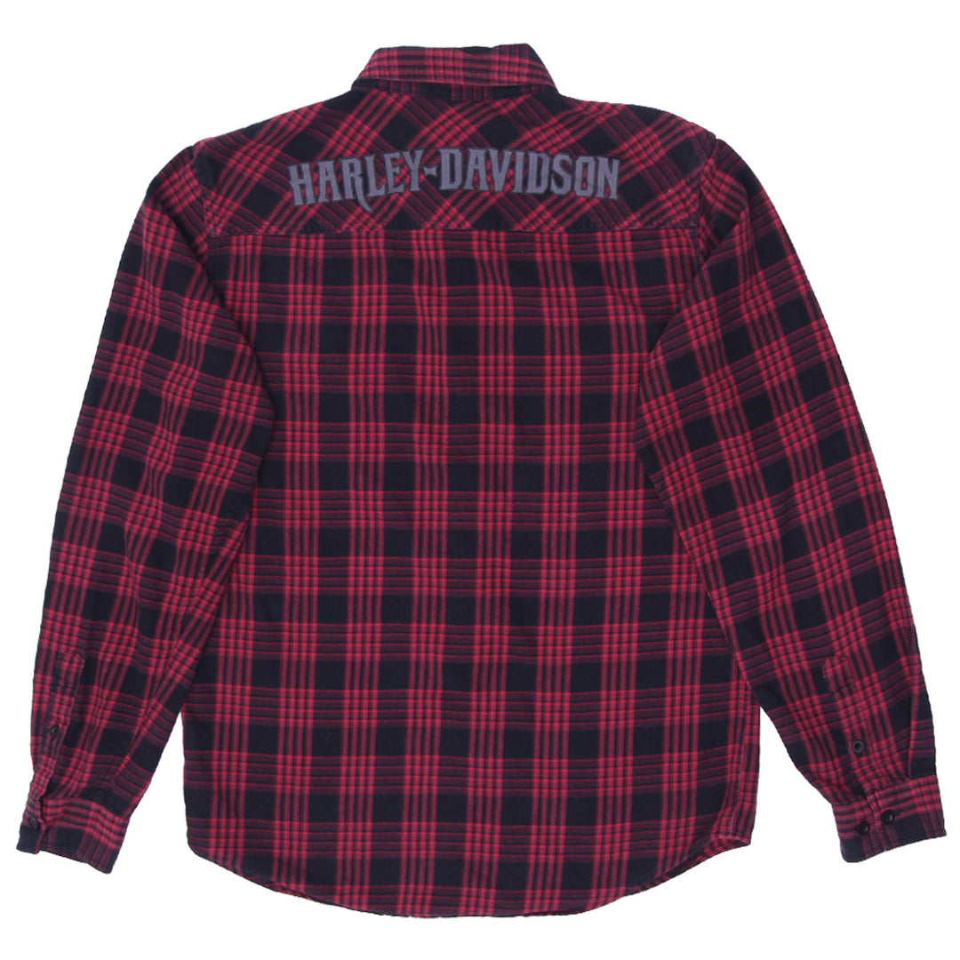 Mens Harley Davidson Flannel Long Sleeve Shirt