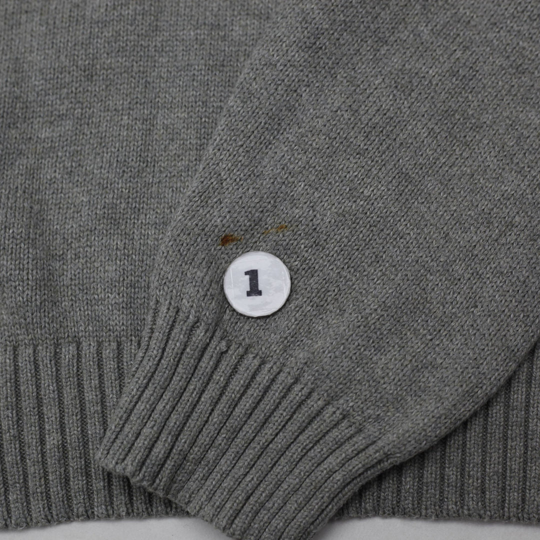 Shop Mens Polo By Ralph Lauren Gray Cotton Quarter Zip Sweater XL ...
